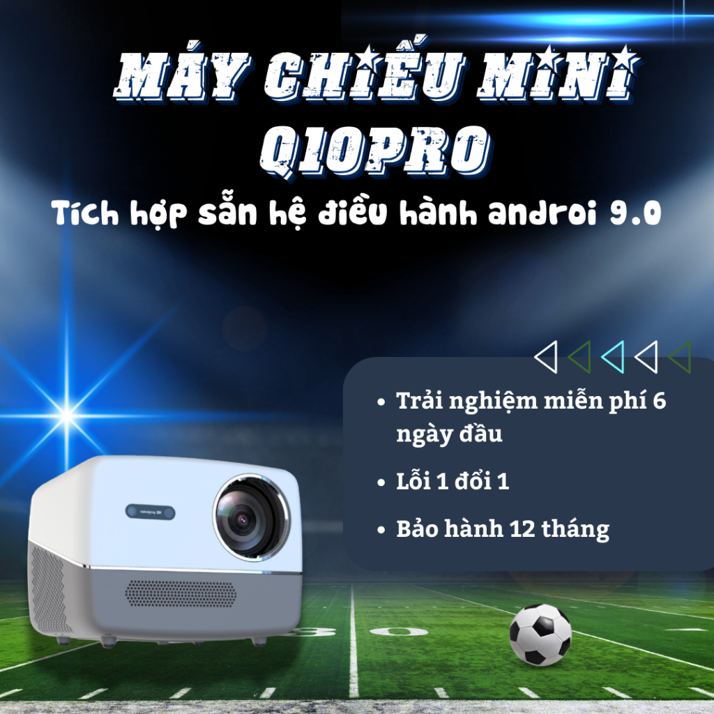 Máy Chiếu Mini [Q10 PRO] FULL HD Hỗ Trợ 4K, Hệ Điều hành Android TV, Tự Động Lấy Nét. | Shopee ...