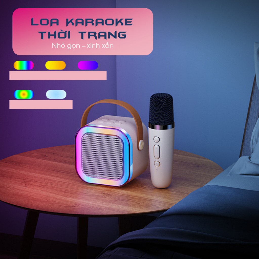Loa karoke mini kết nối bluetooth siêu xinh 1 mic - K12 Củ Loa Nghe ...