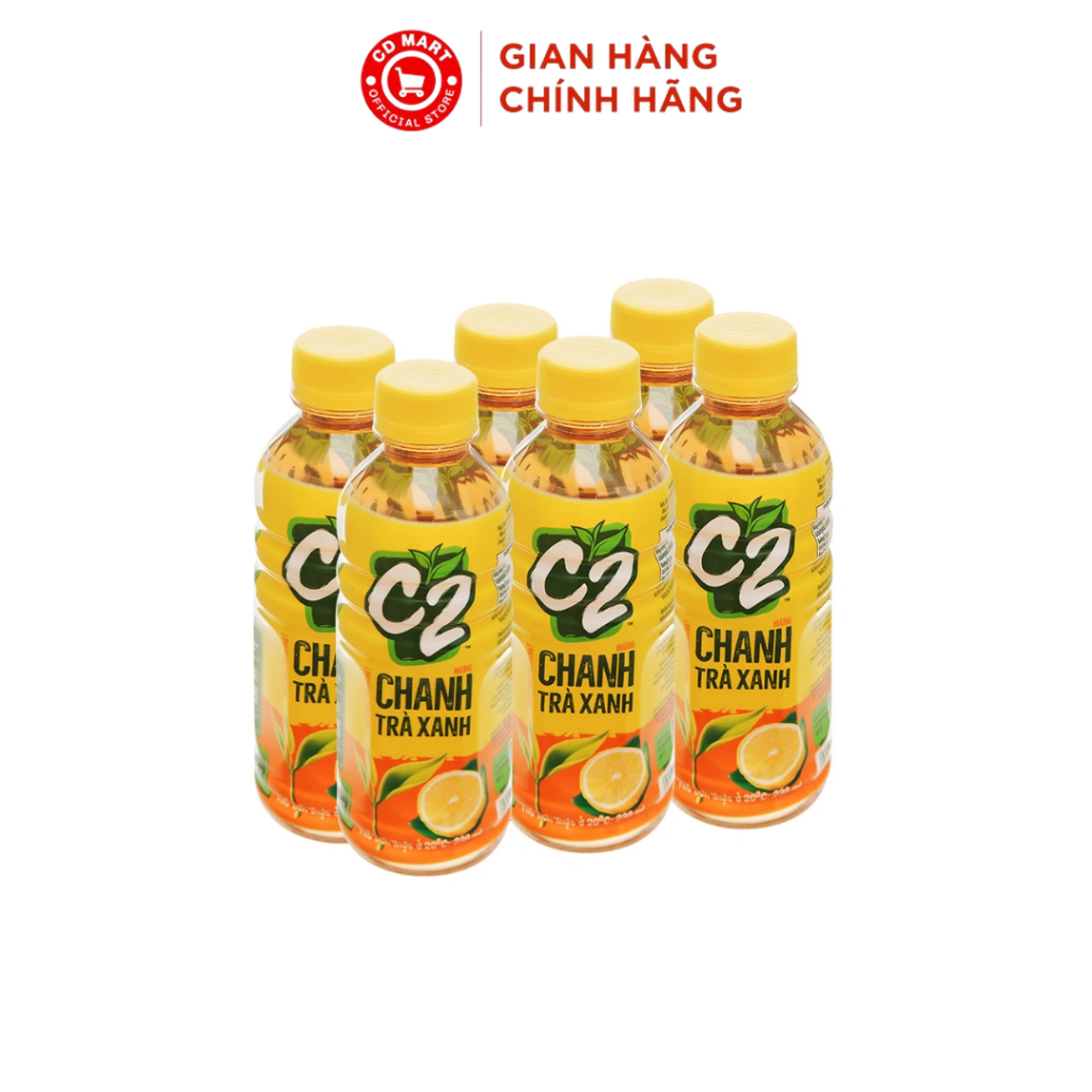 Lốc 6 chai nước giải khát C2 nhí vị chanh/ đào/ táo (230ml) | Shopee ...