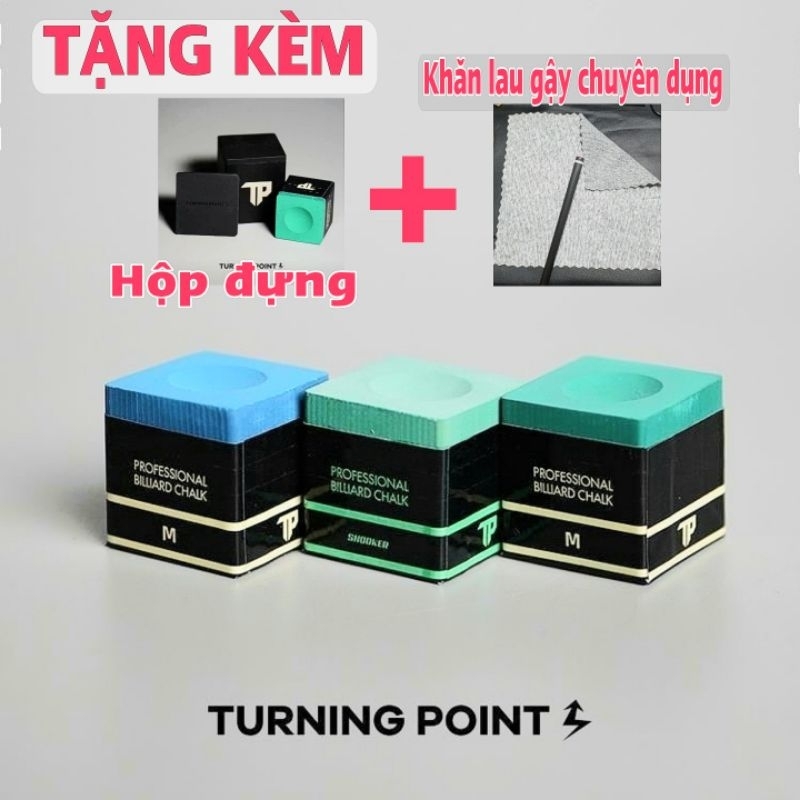 Lơ bida TP Turning point siêu mịn ko bụi tặng kèm hộp đựng kim loại ...