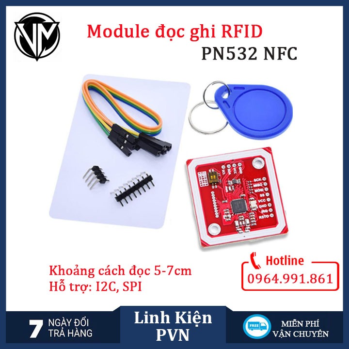 Module RFID PN532 NFC 5-7CM, hổ trợ giao tiếp I2C, SPI | Shopee Việt Nam