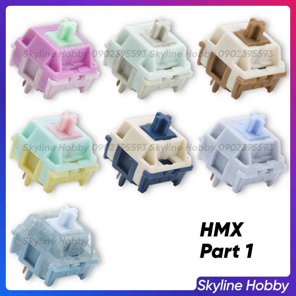Switch bàn phím cơ HMX - Rainbow Candy, Glazed Jade, Macchiato, Macaron, XinHai, Swift, Blue ...