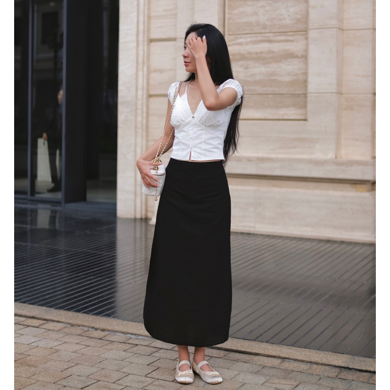 chân váy linen basic Diki Skirt | Shopee Việt Nam