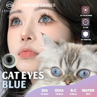 Lens Mắt Kính Áp Tròng Xanh Mắt Mèo Cat Eyes Blue | Shopee Việt Nam