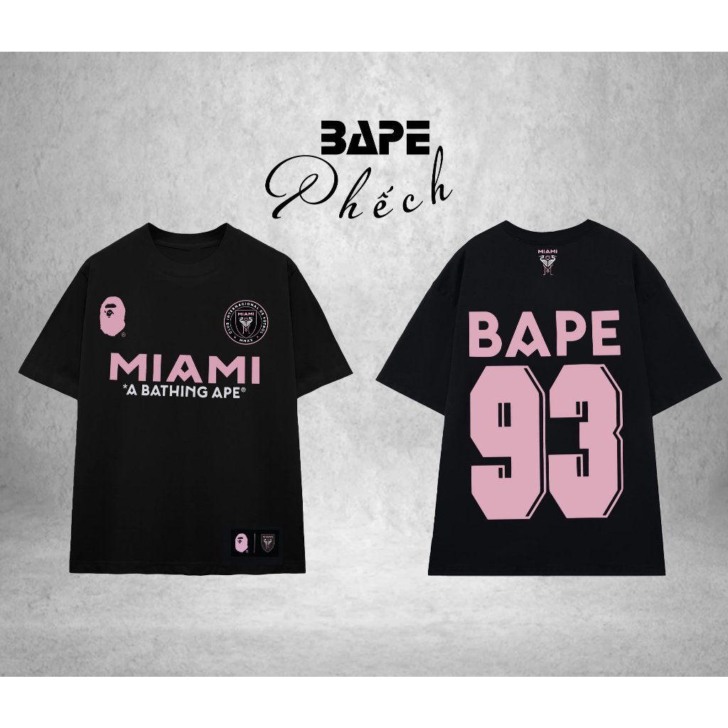 ÁO THUN BAPE MIAMI FORM RỘNG NAM NỮ UNISEX VẢI COTTON HAI CHIỀU CAO CẤP ...
