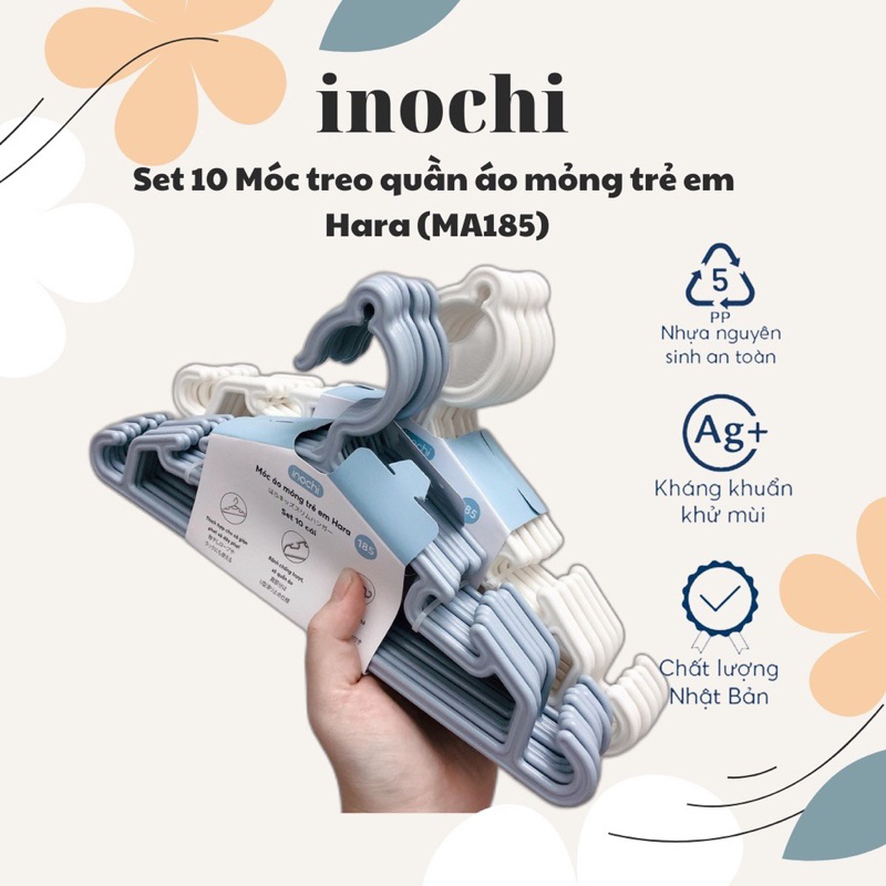 Set 10 Móc Nhựa Treo Quần Áo Trẻ Em Inochi Hara | Shopee Việt Nam