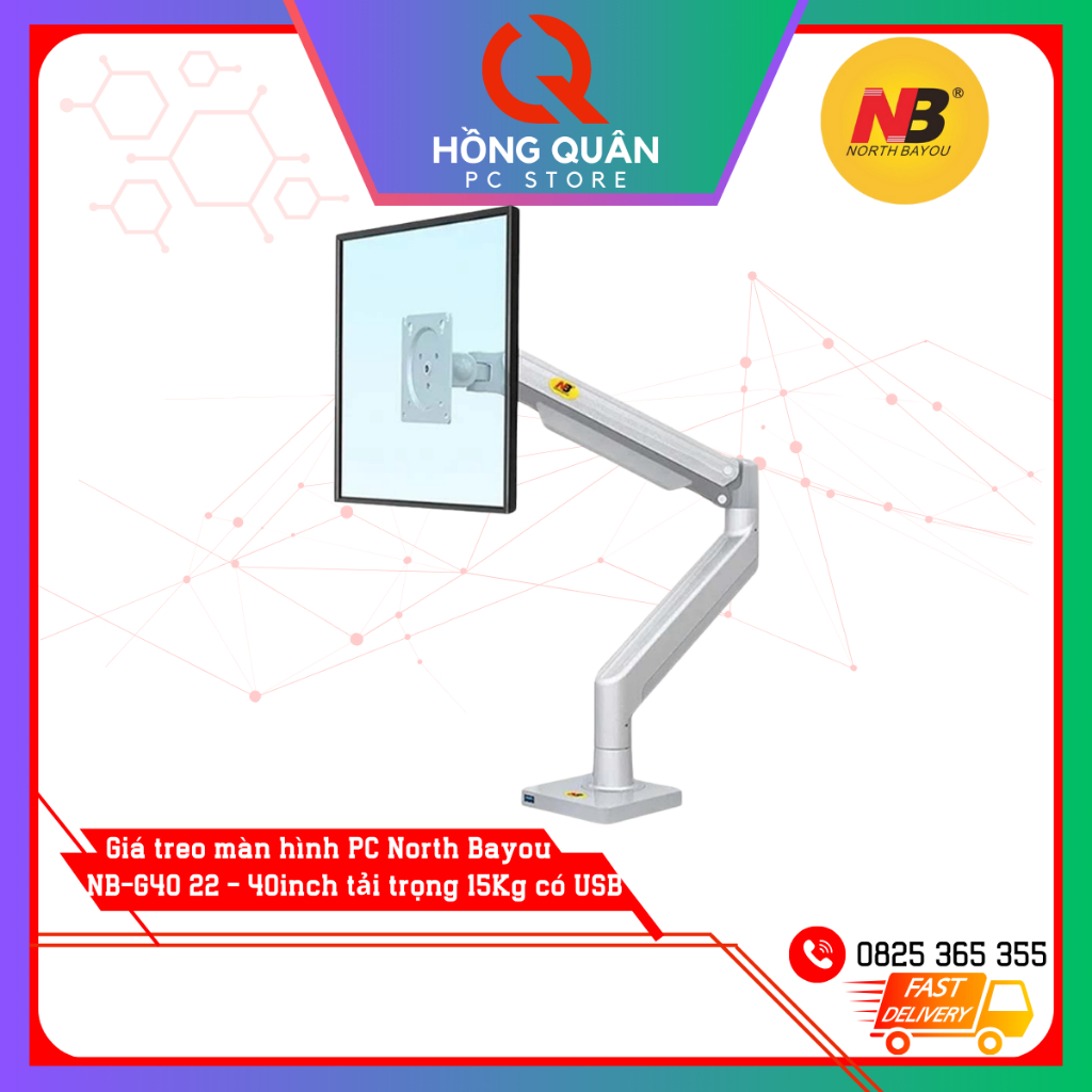 Giá treo màn hình máy tính ARM North Bayou NB-G40 tải trọng từ 2-15Kg ...