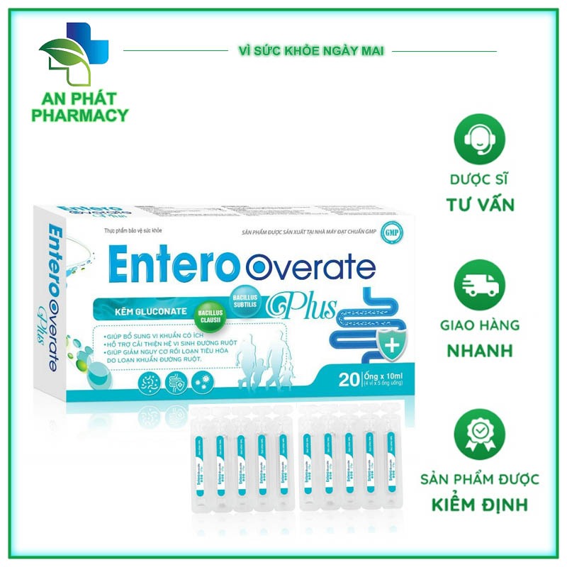 Men vi sinh Entero Overate Plus cải thiện tiêu hóa,Men lợi khuẩn giúp ...