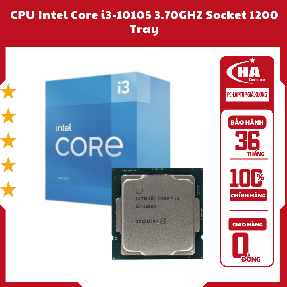 CPU Intel Core i3-10105 3.70GHZ Socket 1200 Tray new - Bảo Hành 36 ...