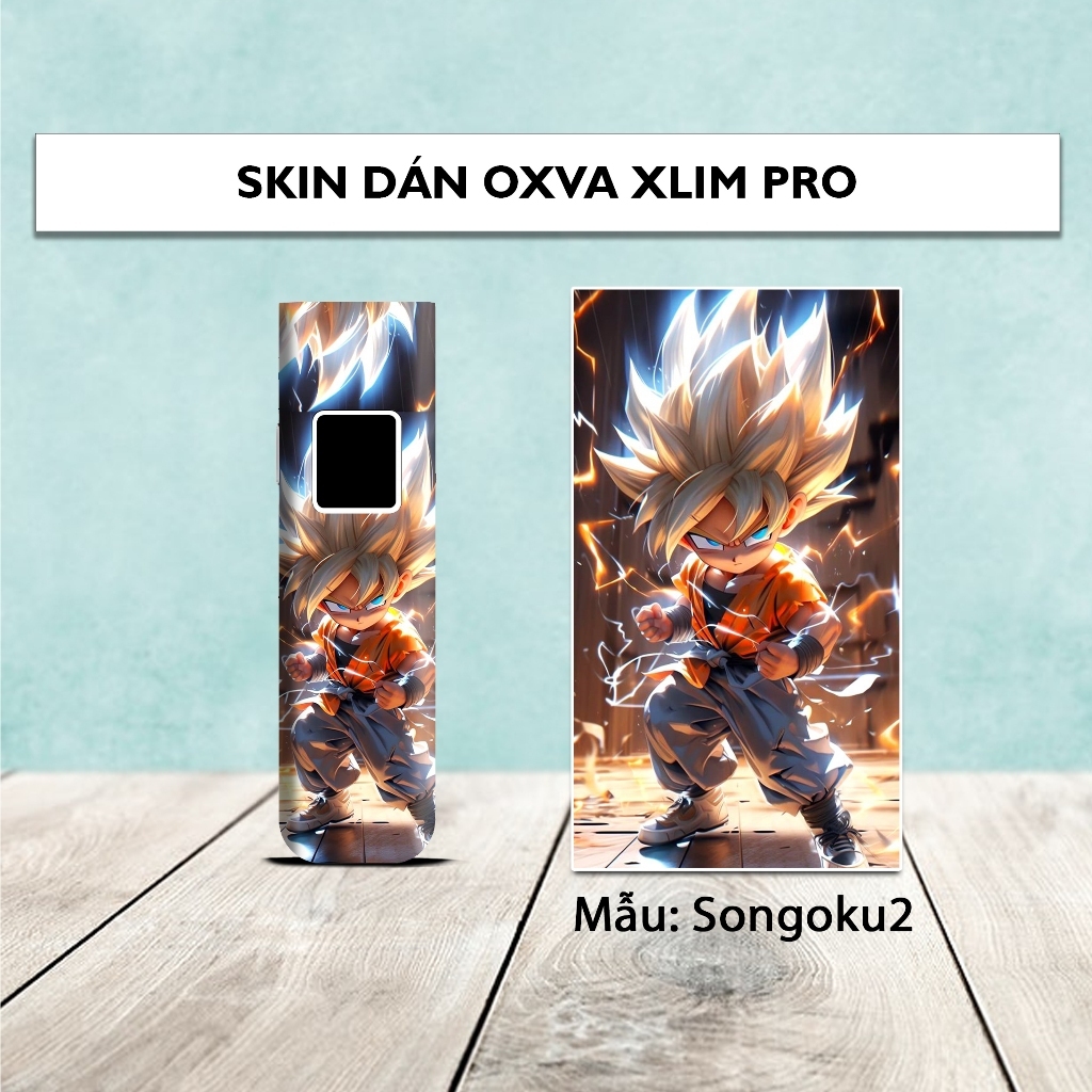 Miếng dán Skin Xlim Pro phủ kim tuyến hình Songoku, dán cho XLim Pro ...