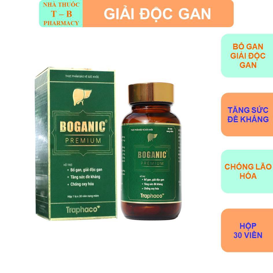 Viên uống Boganic Premium Traphaco giải độc gan tăng sức đề kháng chống ...