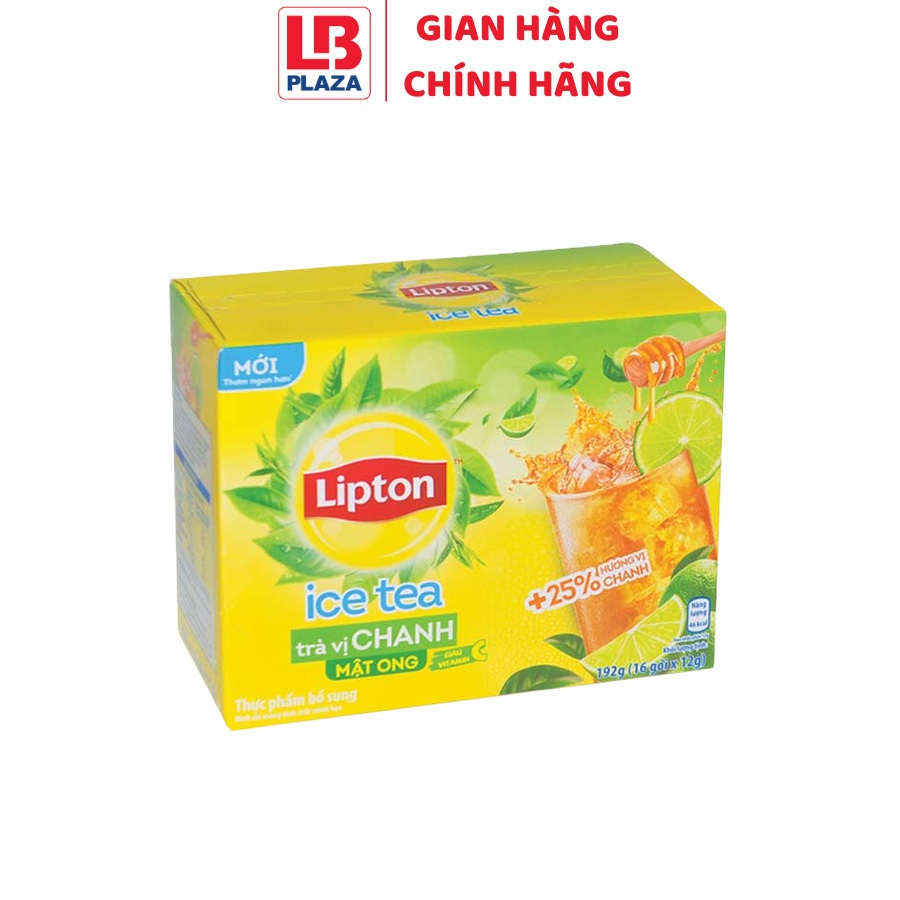 Trà Lipton Ice Tea chanh mật ong hộp 192g (16 gói x 12g) | Shopee Việt Nam