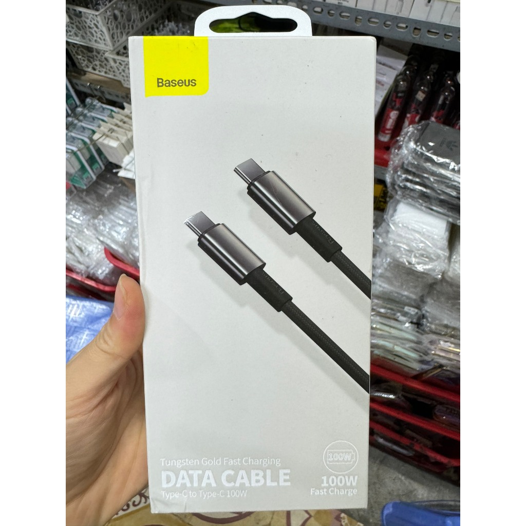 Cáp sạc nhanh và truyền dữ liệu Baseus Tungsten Gold Fast Charging Data Cable (100W) Type-C to ...