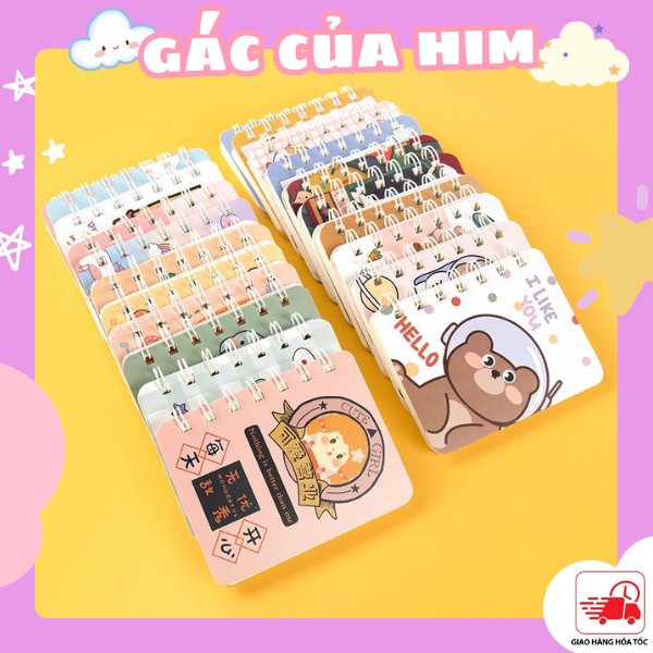 Sổ tay ghi chép Mini dễ thương lò xo tiện lợi nhỏ xinh, Sổ Nhật Ký Nhỏ ...