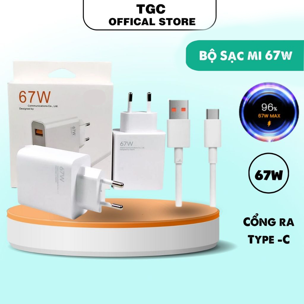 Bộ sạc nhanh Mi 67w có Mi Charge Turbo kèm dây sạc mi Type C bảo hành lỗi 1 đổi 1 - CarePhones ...