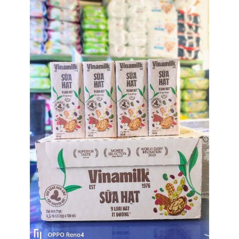 [Bao bì mới]Thùng sữa 9 loại hạt Vinamilk Super Nut (24hộp x 180ml) | Shopee Việt Nam