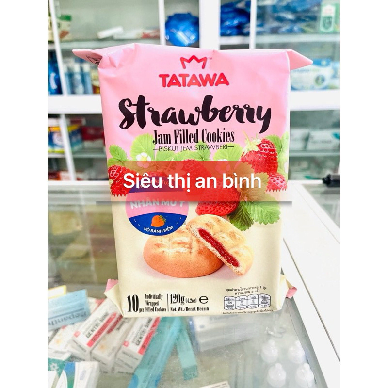 Bánh Quy Giòn Tatawa Túi 120g x 10 Gói Có Nhân Choco Lava - Mứt Dâu Tươi - Hạt Phỉ | Shopee Việt Nam