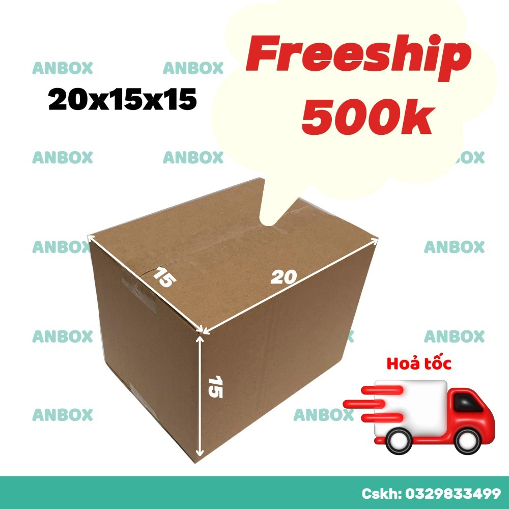 Hộp carton 20x15x15 bộ 10 trơn không in | Shopee Việt Nam