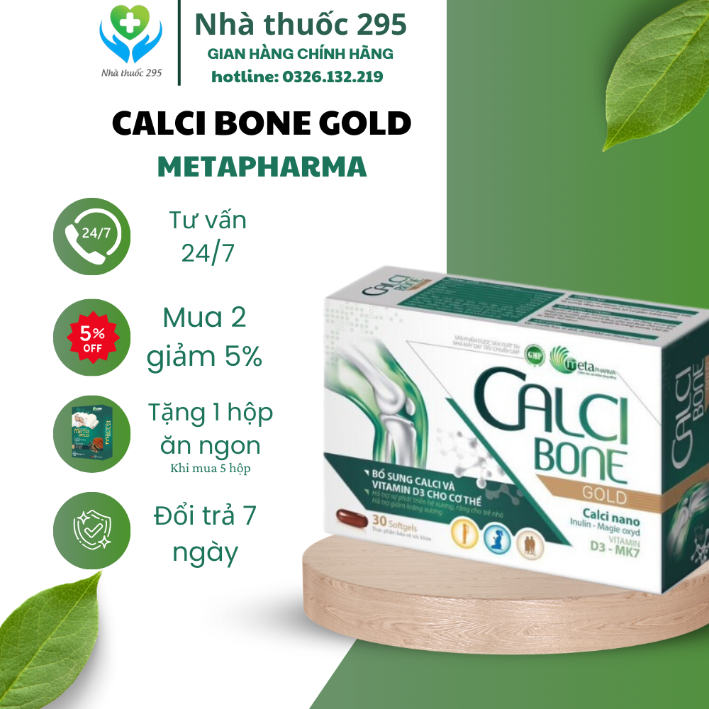 Calci bone gold META PHARMA sản phẩm hỗ trợ bổ xung canxi và vitamin d3 ...
