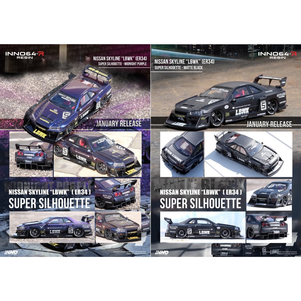 MÔ HÌNH 1:64 INNO64 - NISSAN SKYLINE "LBWK" (ER34) SUPER SILHOUETTE ...
