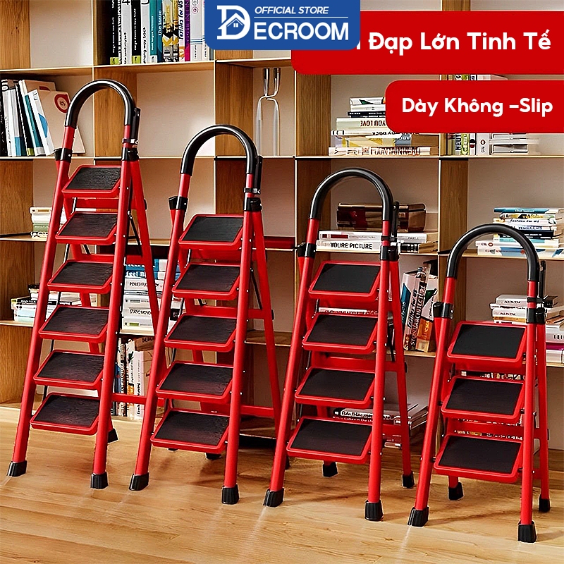 DECROOM Thang chữ a Thang Nhôm Gấp Gọn Thang Gấp 3-8 Bậc Gấp Gọn Tải Trọng 500kg | Shopee Việt Nam