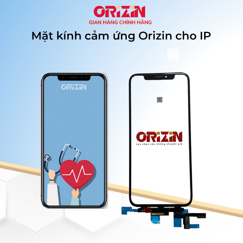 Mặt kính ép cảm ứng ORIZIN dành cho IP, kèm khung ron, lỗi 1 đổi 1 ...