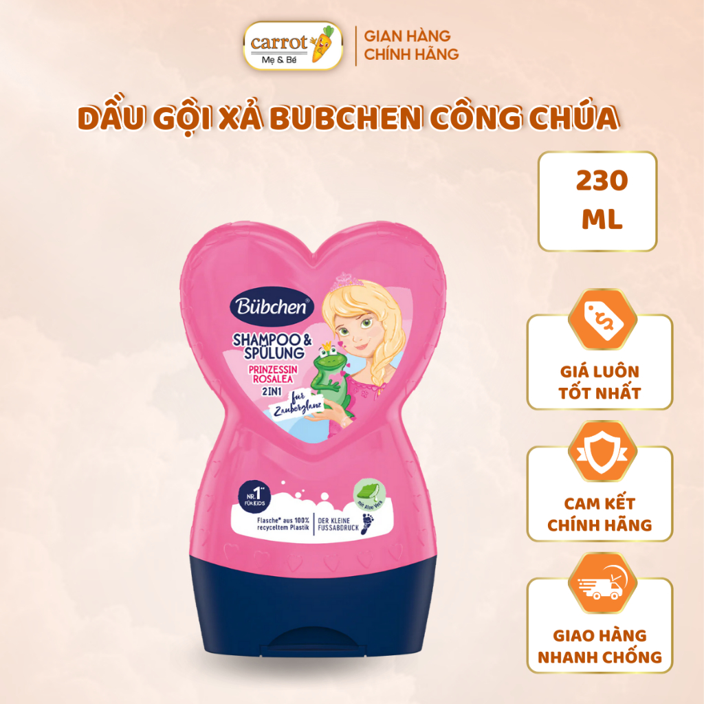 Dầu Gội Xả Bubchen Shampoo & Spulung Công Chúa Đức 230ML | Shopee Việt Nam