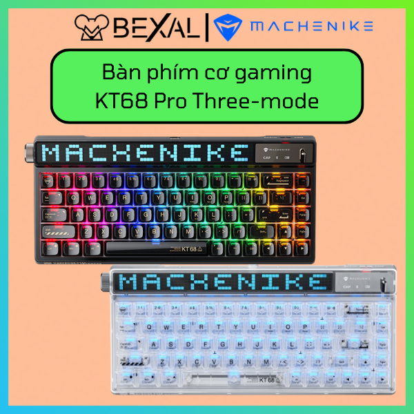 Bàn phím cơ Machenike KT68 Pro Tri-Mode RGB Hàng chính hãng Bexal MCK10 ...