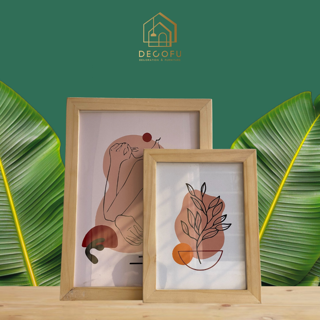 Khung ảnh gỗ A4 A5 để bàn & treo tường DECOFU, khung tranh gỗ trang trí ...