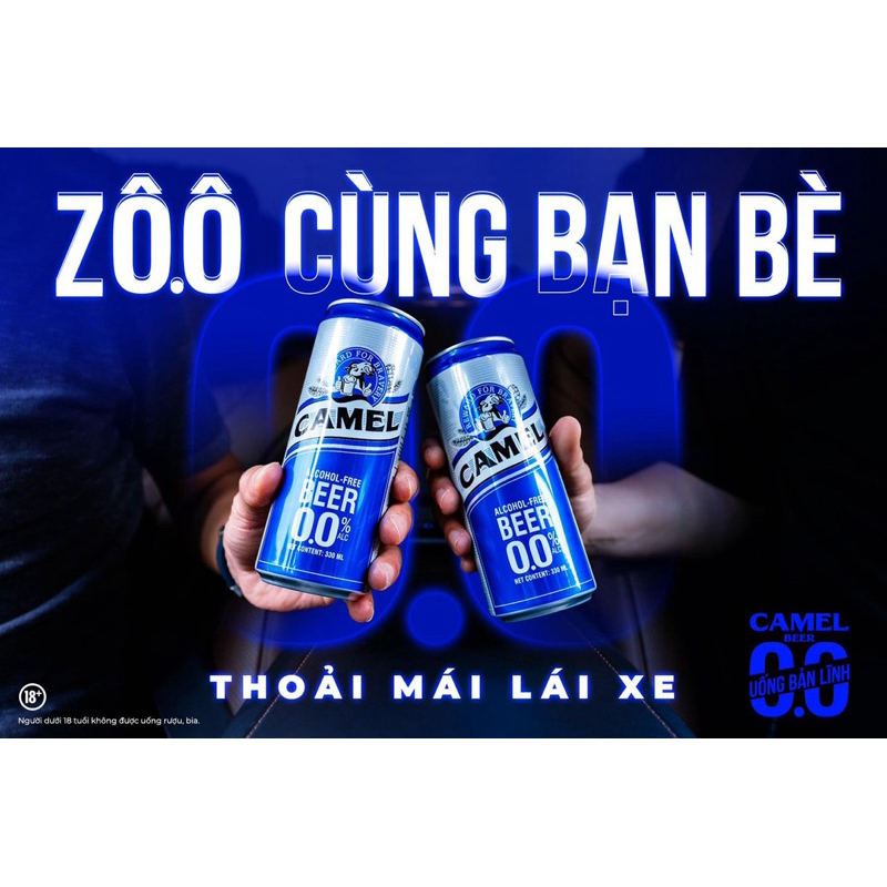 𝐁𝐢𝐚 𝐂𝐚𝐦𝐞𝐥 𝐀𝐥𝐜𝐨𝐡𝐨𝐥 𝐅𝐫𝐞𝐞 thùng 24 lon chính hãng BẢN KHÔNG ĐỘ-330ml ...