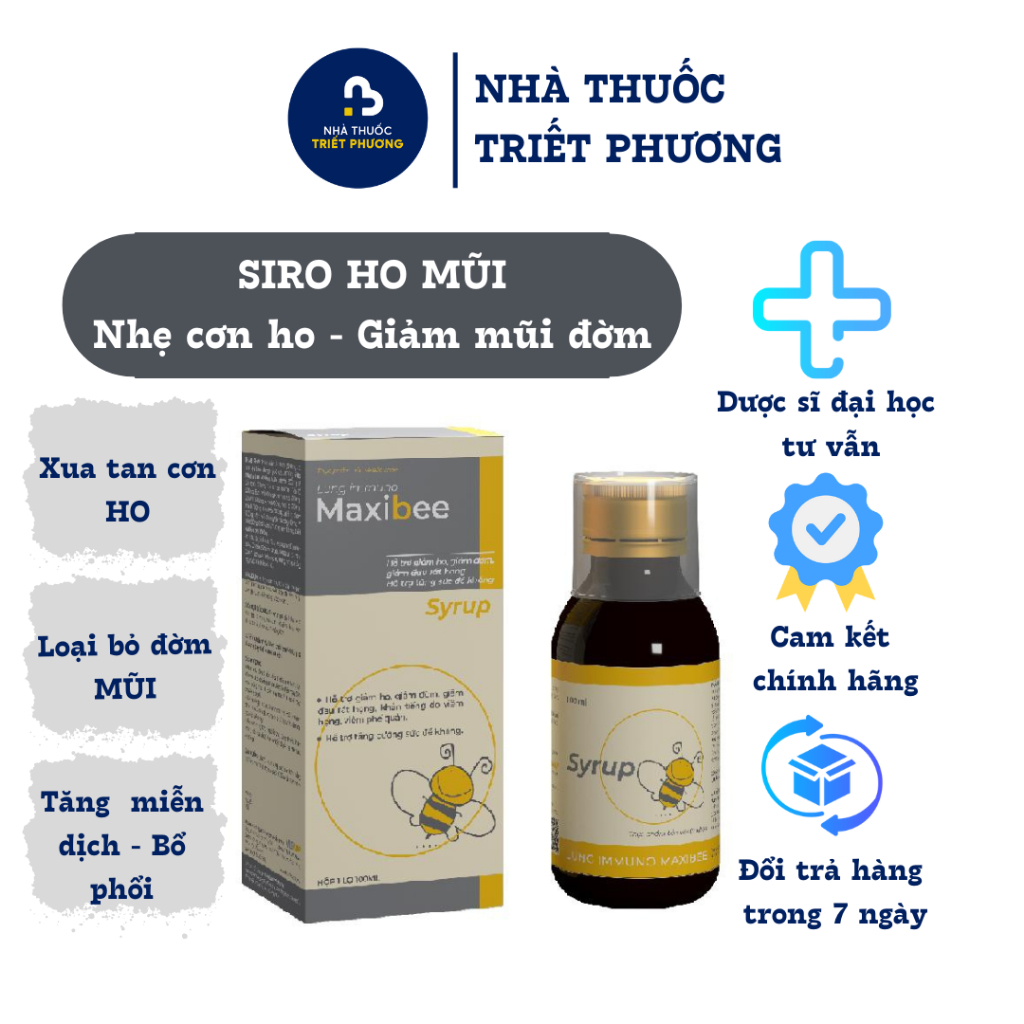 Siro ho Maxibee Syrup MEDIMAP - Hỗ trợ giảm ho, giảm đau rát họng, khàn ...