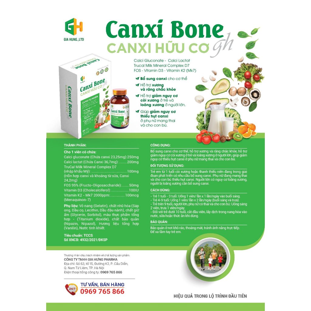 CANXI - BONE GH (30 Viên/ 60 viên) (CAN XI HỮU CƠ) | Shopee Việt Nam