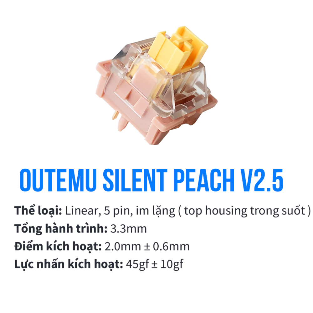 Switch Outemu - black Plum - Có Pre Lube - Switch dạng LINEAR - Tuổi ...