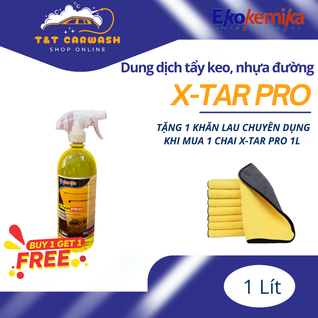 [1L] EKOKEMIKA XTAR PRO - Dung dịch tẩy băng keo, nhựa đường XTAR PRO ...