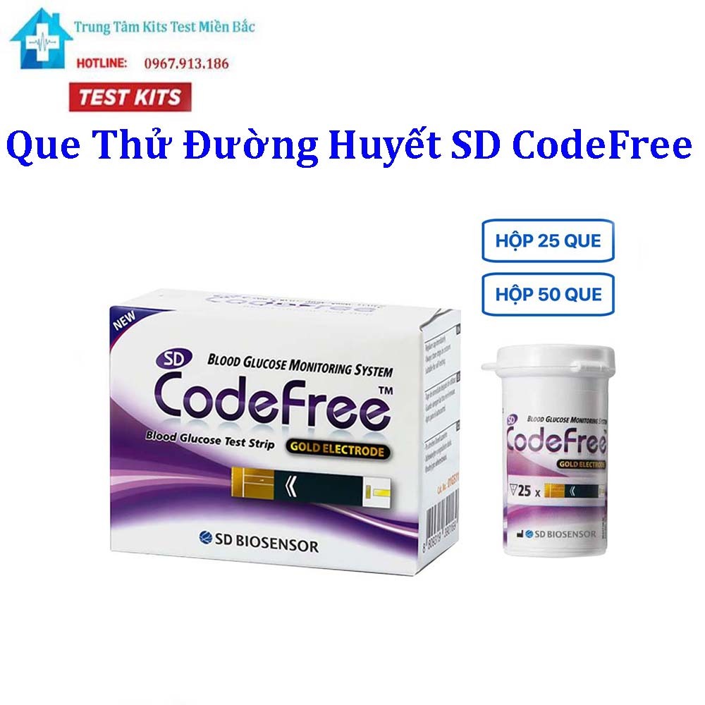 Que Thử Đường Huyết SD CodeFree Hàn Quốc (Hộp 25,Hộp 50 Que) | Shopee Việt Nam