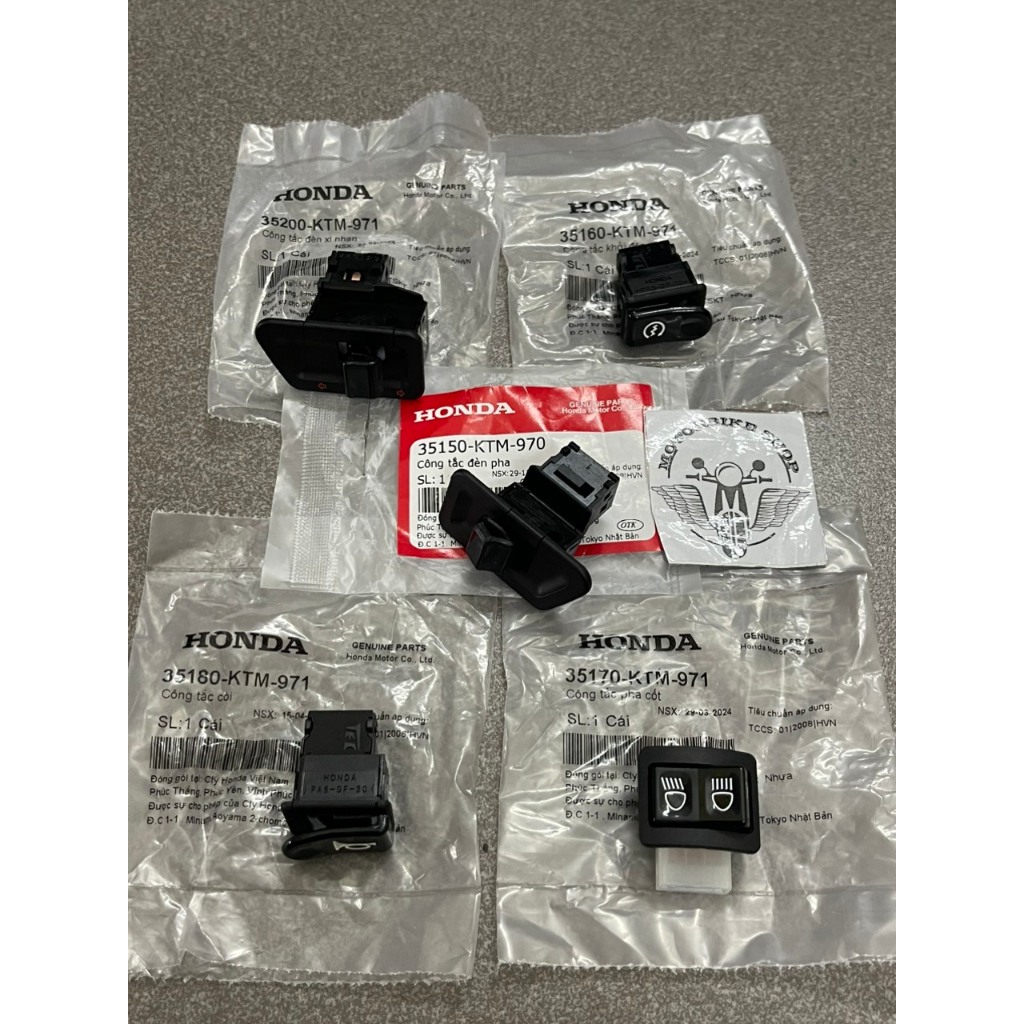 bộ 5 nút công tắc xe future neo future neo fi chính hãng | Shopee Việt Nam