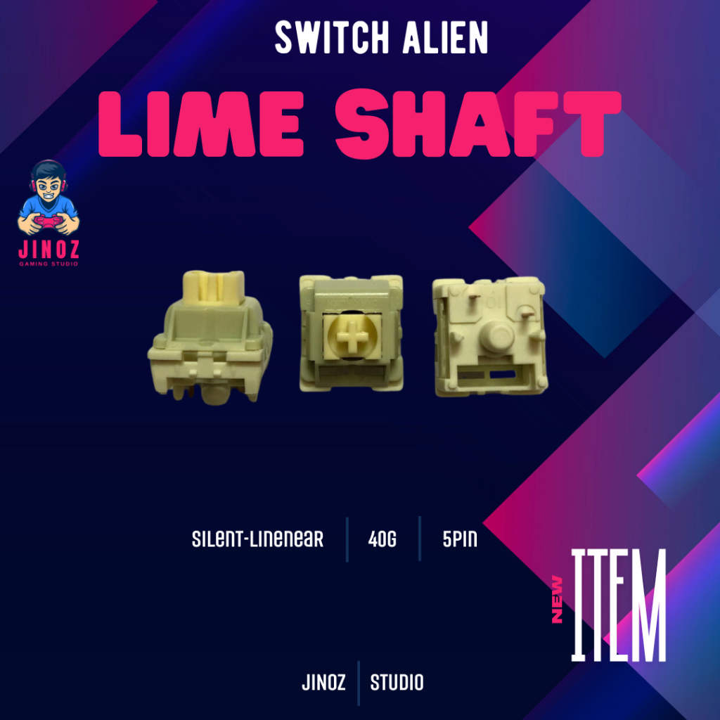 Switch Alien Lime Shaft 5 Pin - Có Pre Lube - Switch dạng LINEAR - Tuổi ...
