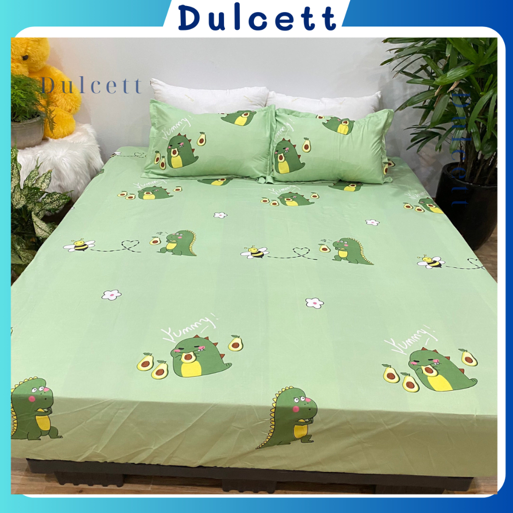 Bộ Ga Gối 3 món gồm (1 ga + 2 vỏ gối đầu) Cotton poly 1m6x2m/ 1m8x2m ...