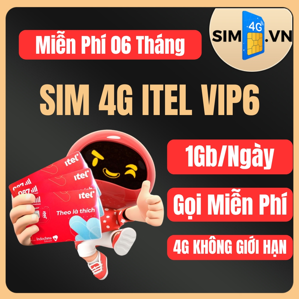 Sim 4G Giá Rẻ iTel VIP6/VIP12/I360 Không Giới Hạn Data + Free Gọi - Sim ...