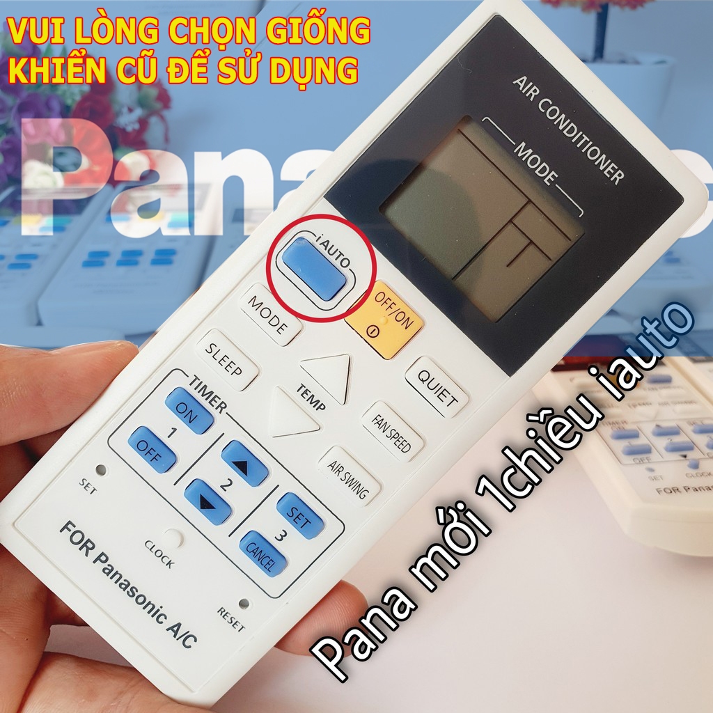 Điều Khiển Điều Hoà Panasonic iAuto Loại Đẹp đời mới sử dụng cho nhiều ...