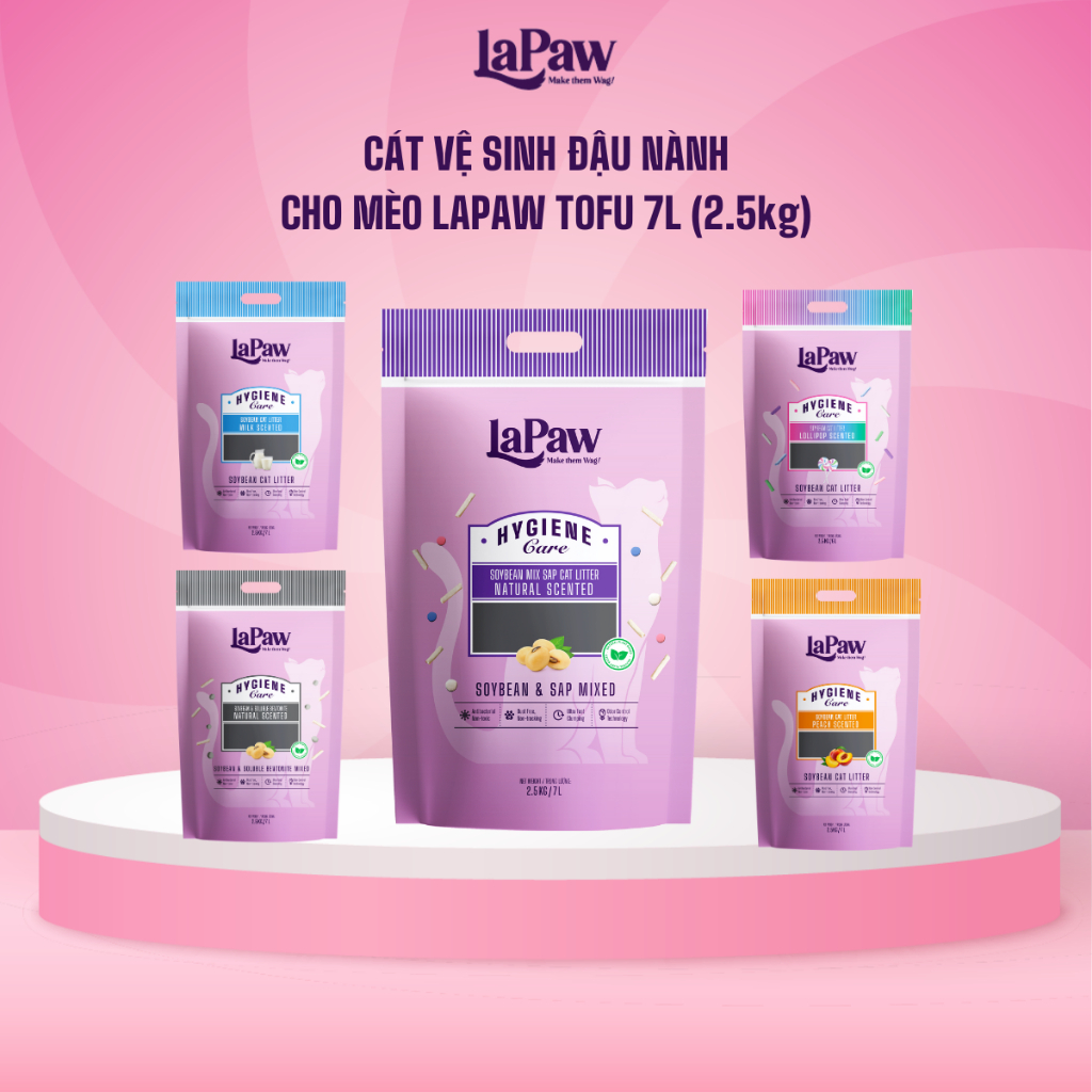 [NEW] Lapaw cát vệ sinh đậu nành lollipop, đào, sữa cao cấp 7L/2.5KG ...