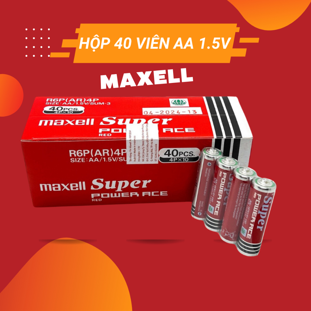Hộp 40 viên pin 2A 3A maxell 1.5v dung lượng lớn | Shopee Việt Nam