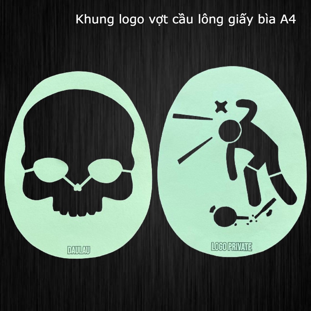Khung Logo Sơn Vợt Cầu Lông Hình Dau Lau.Cha.nell...Chất Liệu Giấy Bìa ...