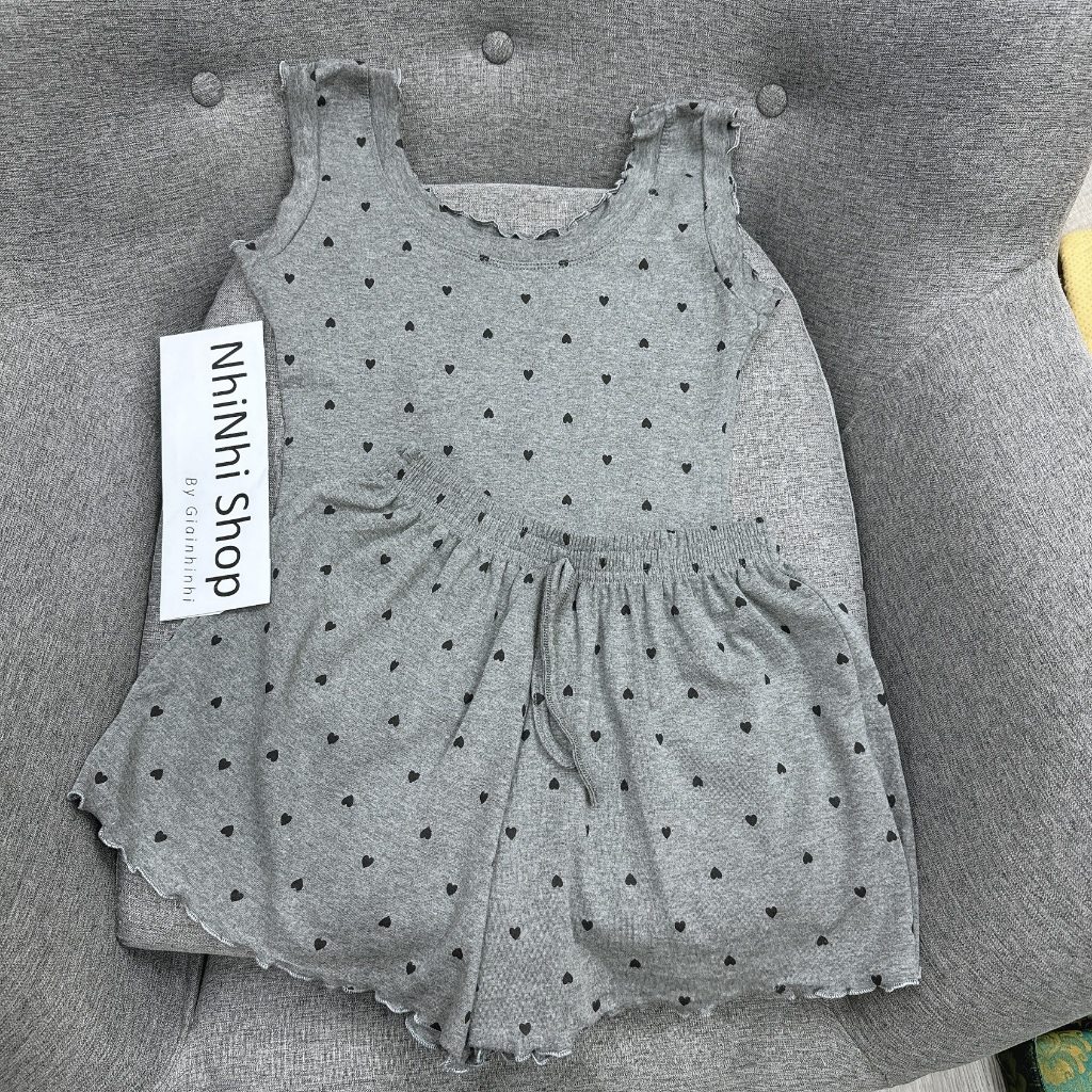 Sét đồ ngủ in hình áo ba lỗ sexxy thun co giãn, Bộ ngủ viền bèo BN0086 - NhiNhi Shop | Shopee ...