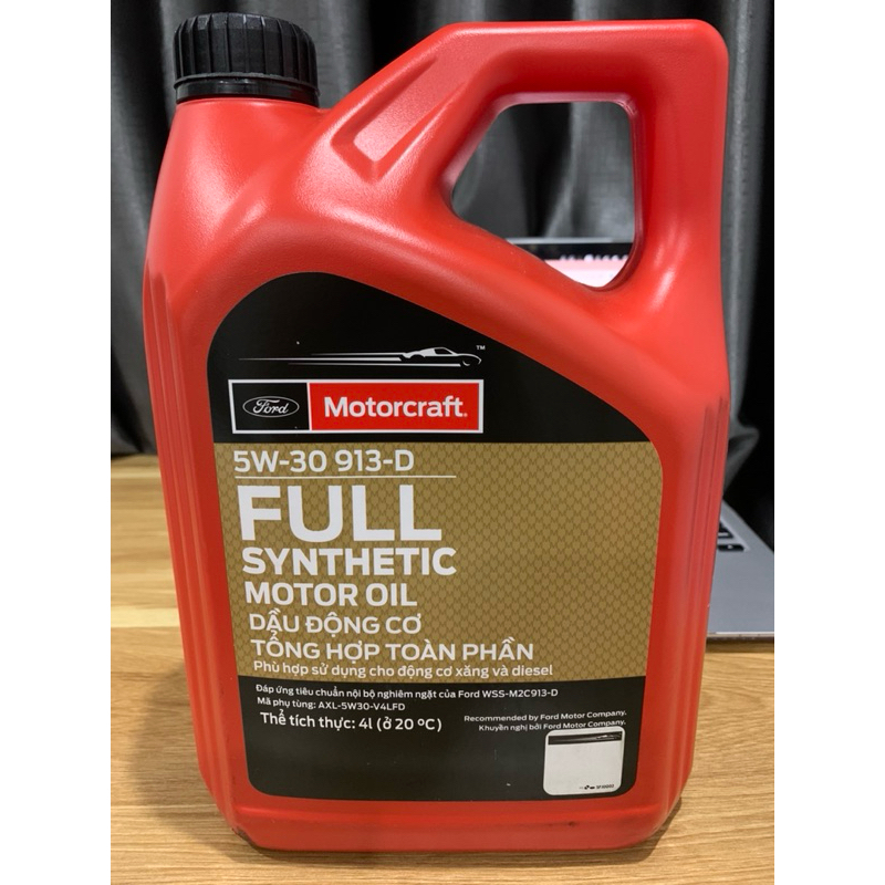 [CHÍNH HÃNG] DẦU ĐỘNG CƠ TỔNG HỢP TOÀN PHẦN FORD MOTORCRAFT 5W-30 913-D ...