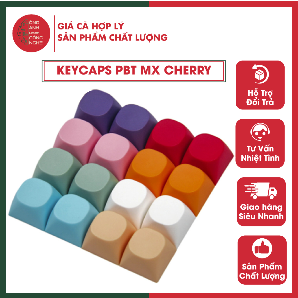 Keycaps PBT bền Keycap Tròn nhiều màu dễ thương cho bàn phím cơ Cherry ...