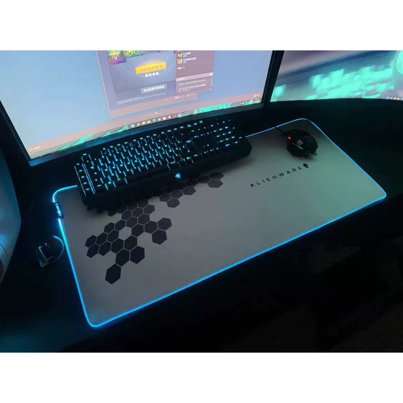 Pad chuột cao cấp Dell ALienware siêu dày khổ lớn 800x350x4mm Led RGB ...