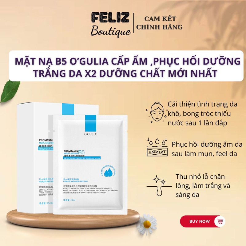 Mặt Nạ B5 Phục Hồi, Trắng Da O'GULIA Cấp Nước_Mền Mịn,Trẻ Hóa Da Hộp 10 ...