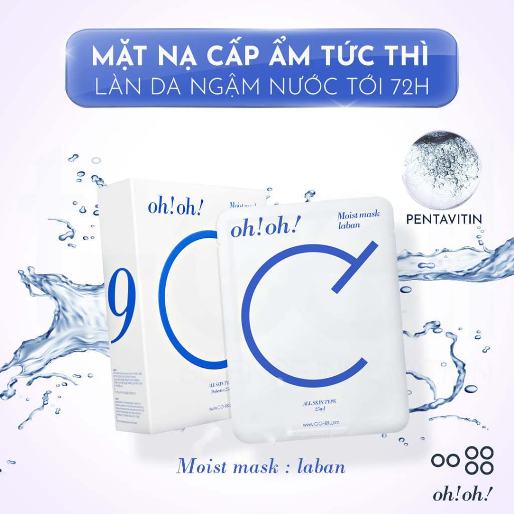 Mặt Nạ Ceramide Phục Hồi Da oh!oh! Moist mask laban 25ML - 1 Miếng | Shopee Việt Nam