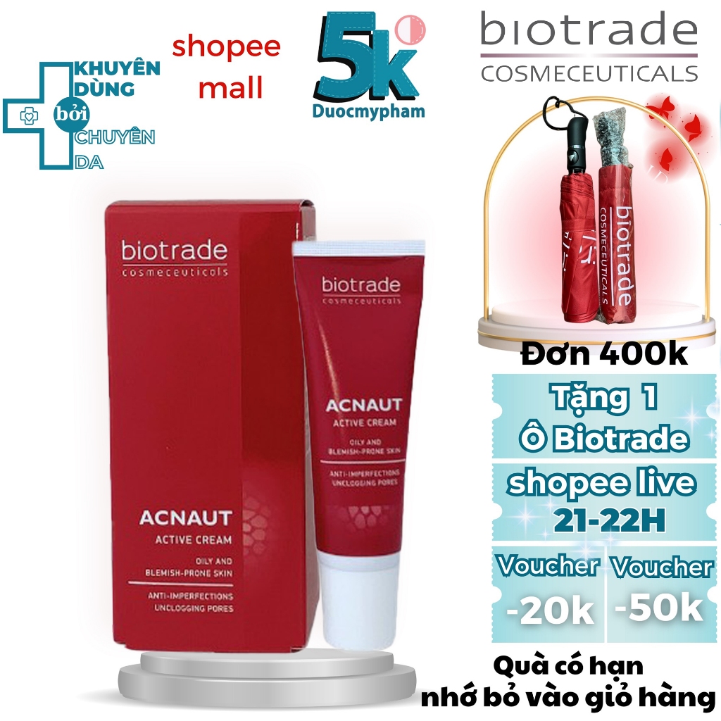 Kem chấm mụn Biotrade Acnaut Active Cream - giảm mụn trắng sáng da giảm ...